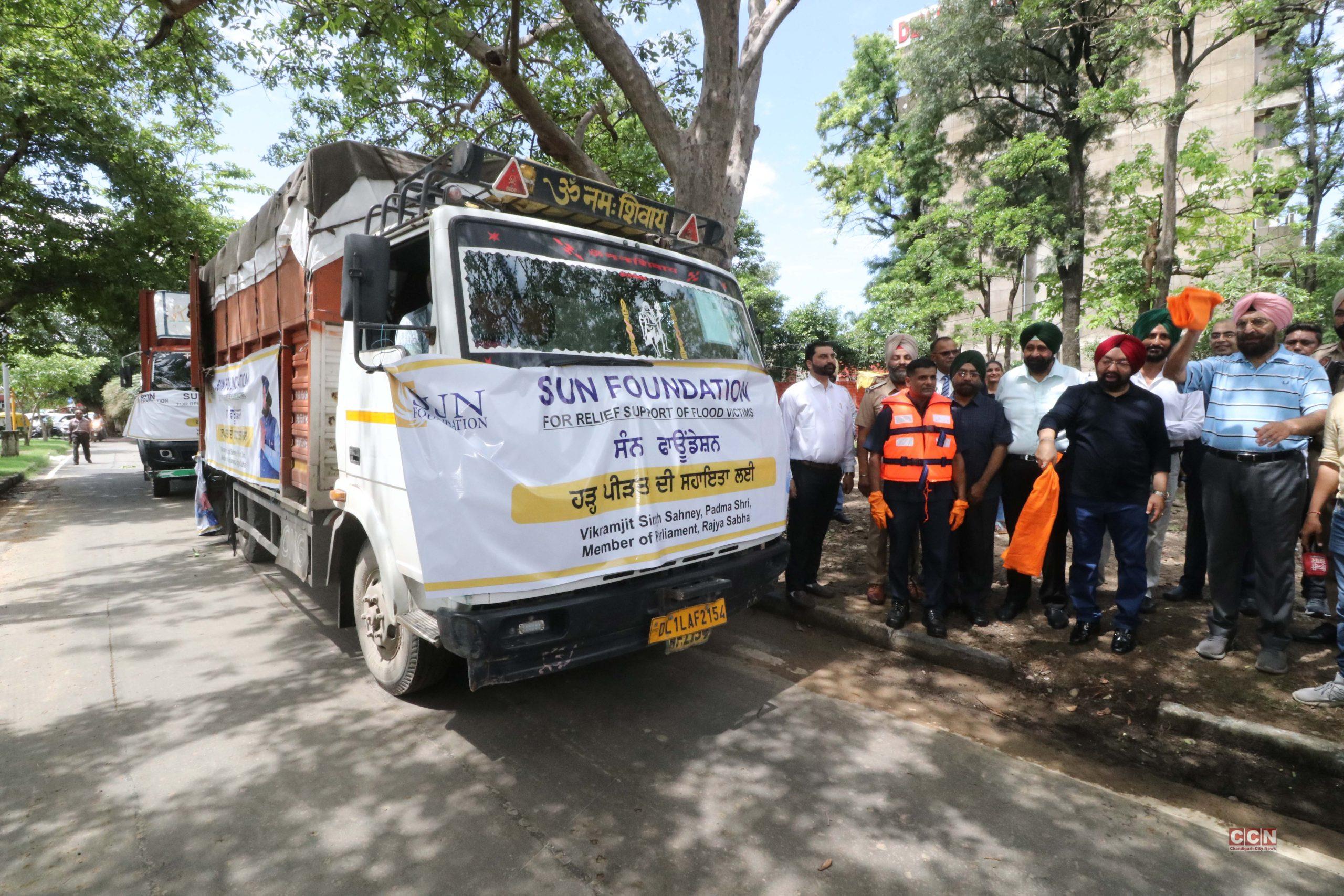 MP Vikramjit Sahney visits flood hit areas, distributes relief material ...