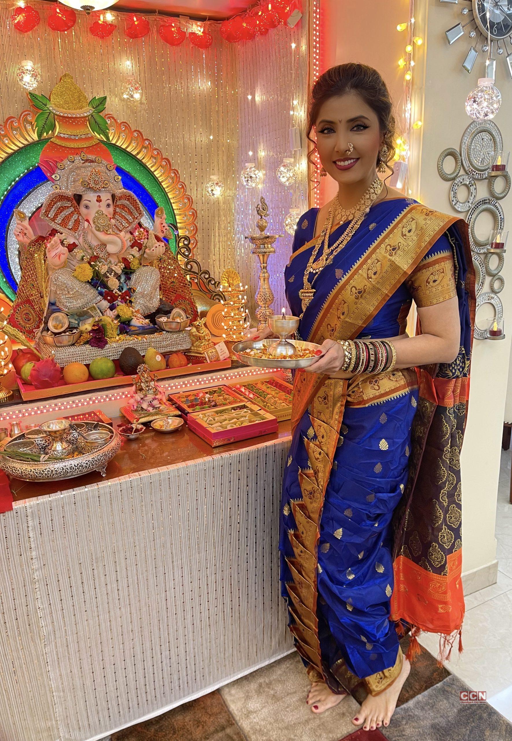 Happy Ganesh Chaturthi- Actress Jyoti Saxena Welcomes Bappa Home with ...